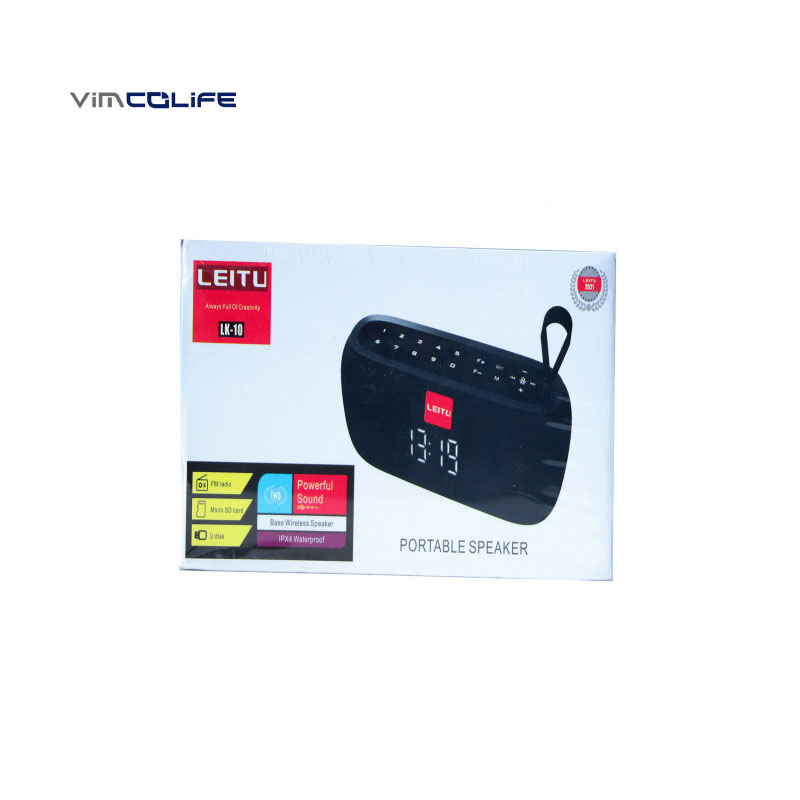 اسپیکر بلوتوثی قابل حمل لیتو مدل PORTABE SPEAKER LEITU LK-10 - فروشگاه آنلاین ویمکولایف